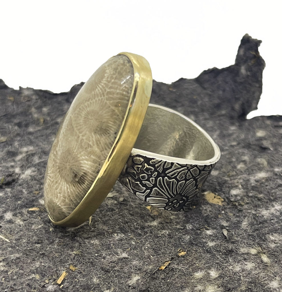 Petoskey Bimetal Ring - Becky Thatcher Designs