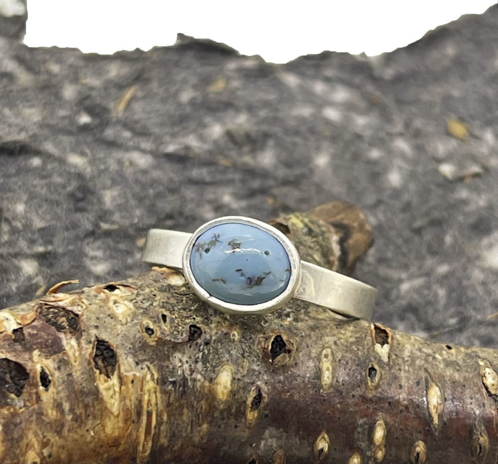 Leland Blue Flat Band Rings - Becky Thatcher Designs