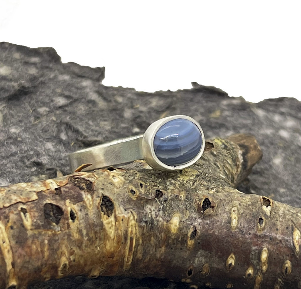 Leland Blue Flat Band Rings - Becky Thatcher Designs