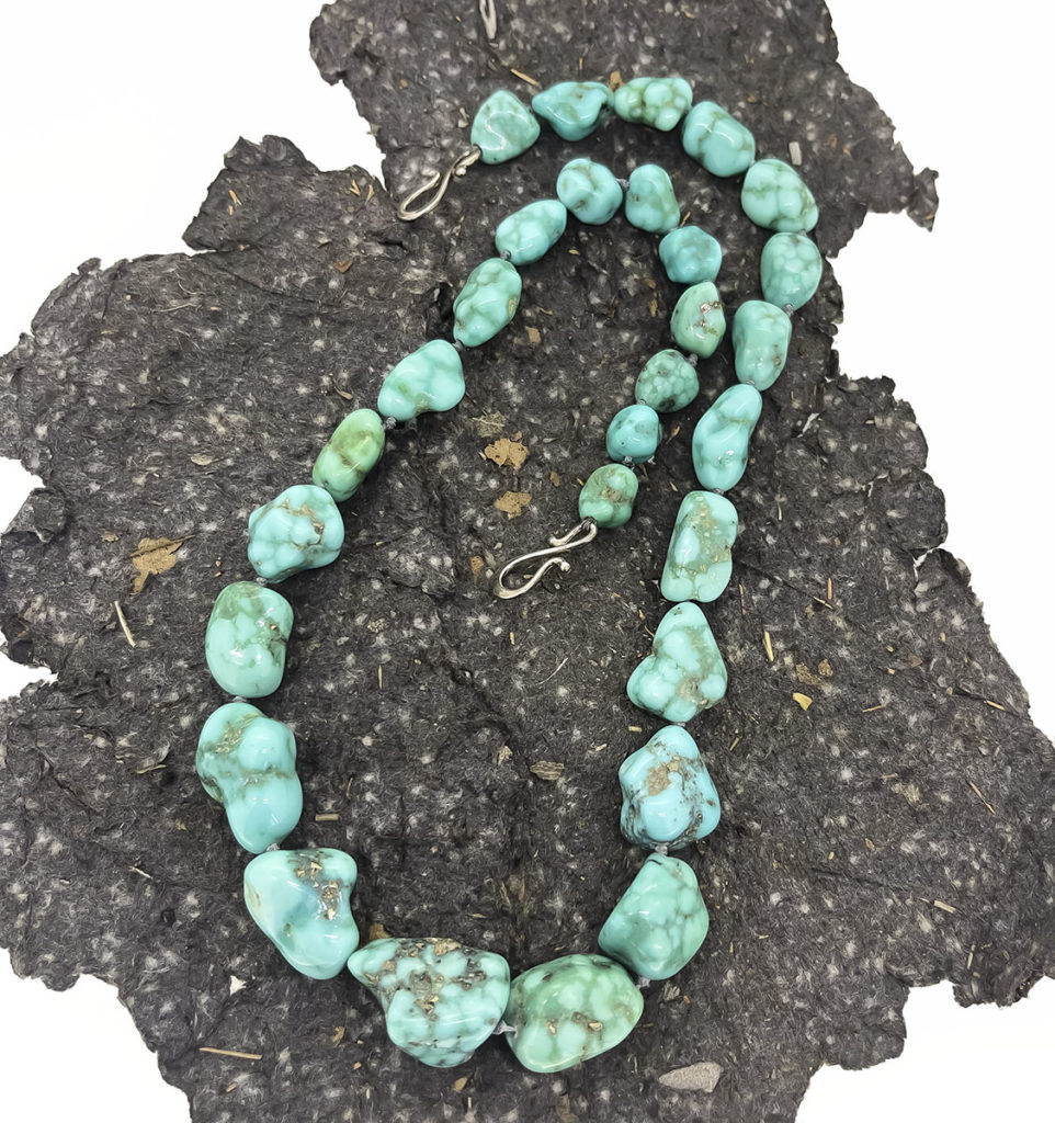 Turquoise Necklace with Pyrite - Becky Thatcher Designs