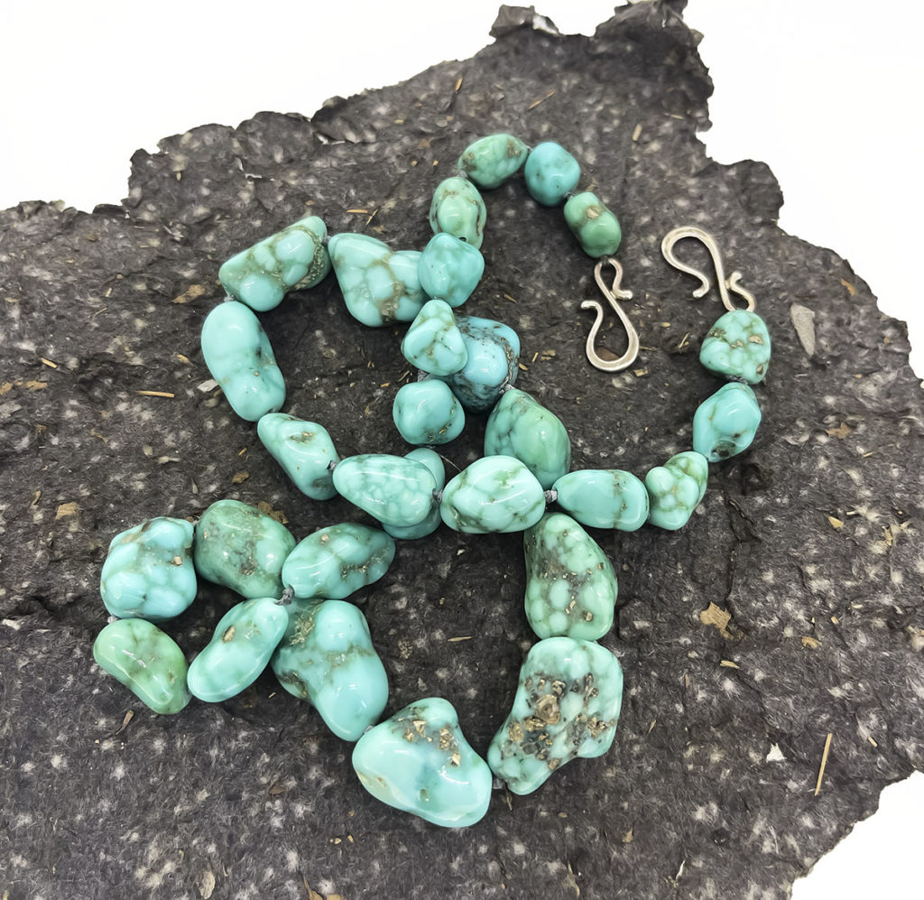 Turquoise Necklace with Pyrite - Becky Thatcher Designs